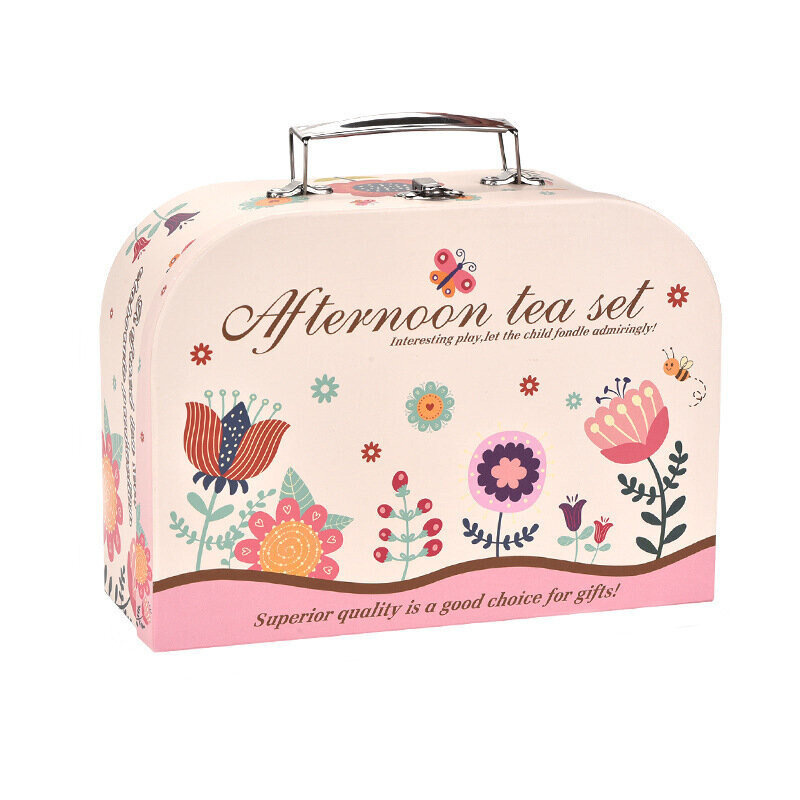 Zestaw Do Herbaty W Walizce Filiżanki Talerzyki Patera Pączki ...